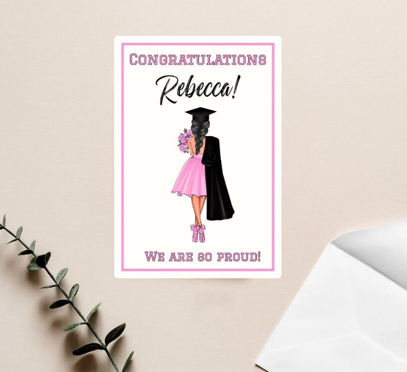 Graduation Congratulations Card for Girl 2024 Graduation Card Black ...