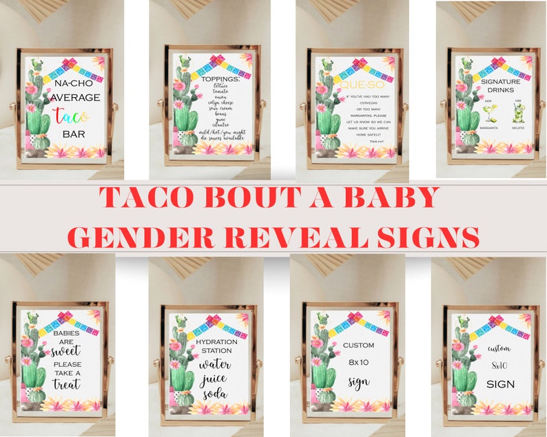 Let's TACO Bout A Baby Fiesta Gender Reveal Invitation Instant Download ...