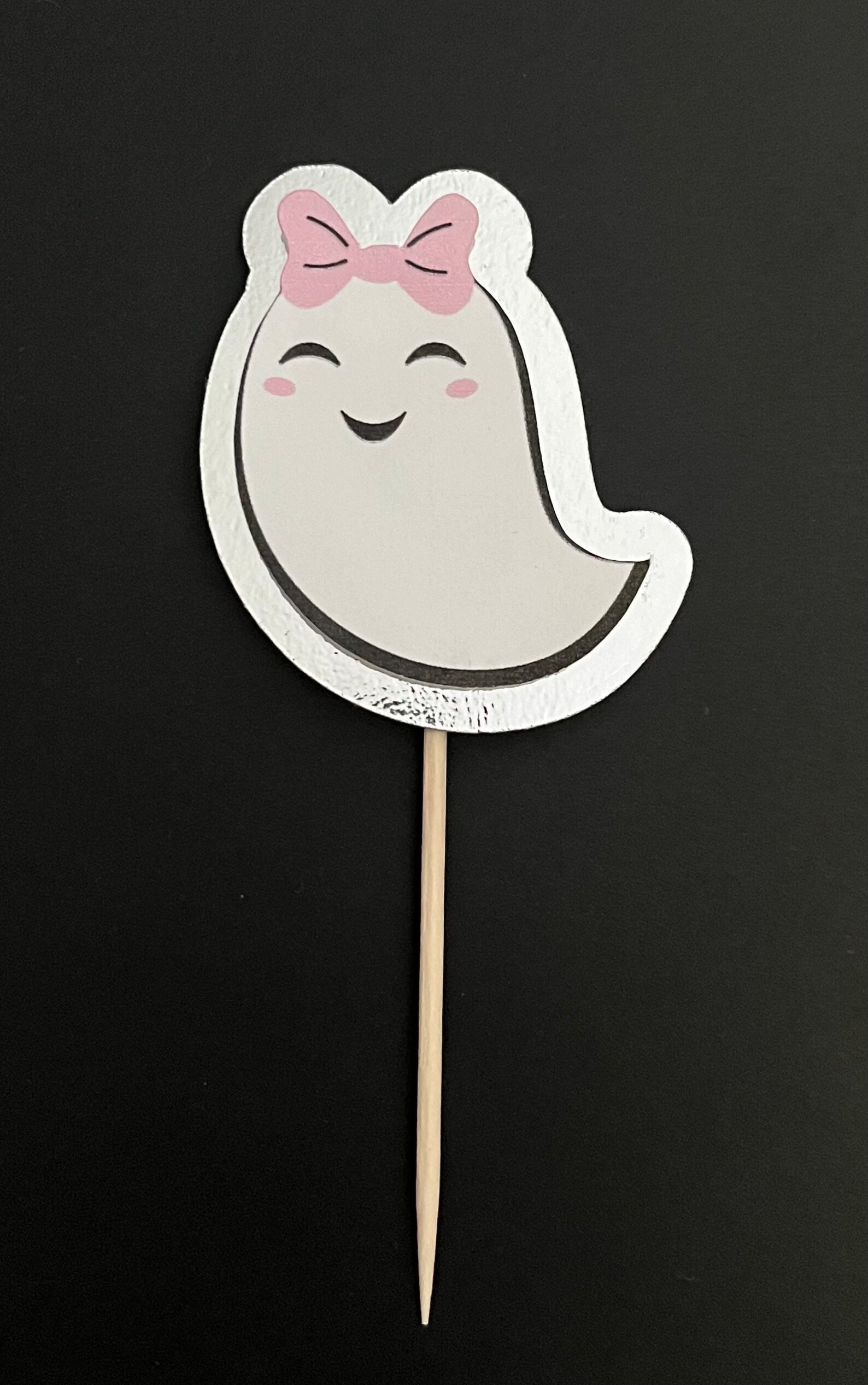 Cute Ghost Cupcake Toppers Girly Halloween Ghost Party Decor Custom ...