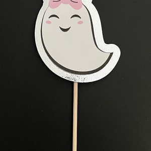 Cute Ghost Cupcake Toppers Girly Halloween Ghost Party Decor Custom ...
