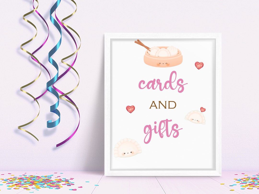 Little Dumpling Baby Shower Cards and Gifts Sign Printable Dim Sum Baby ...