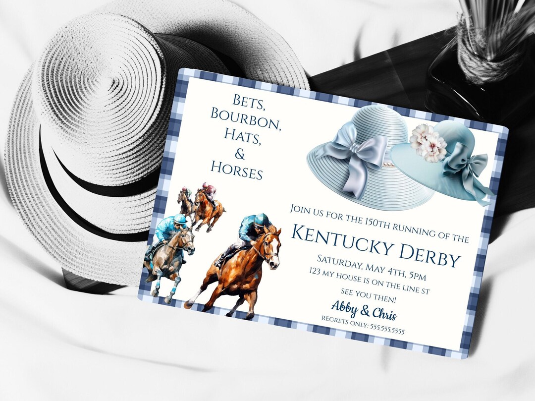 Horse Racing Party- Derby Invite- Derby Party Invitation- Run for the ...