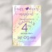 Four Ever Magical- Fourever Magical Invitation- Girl's 4th Birthday ...