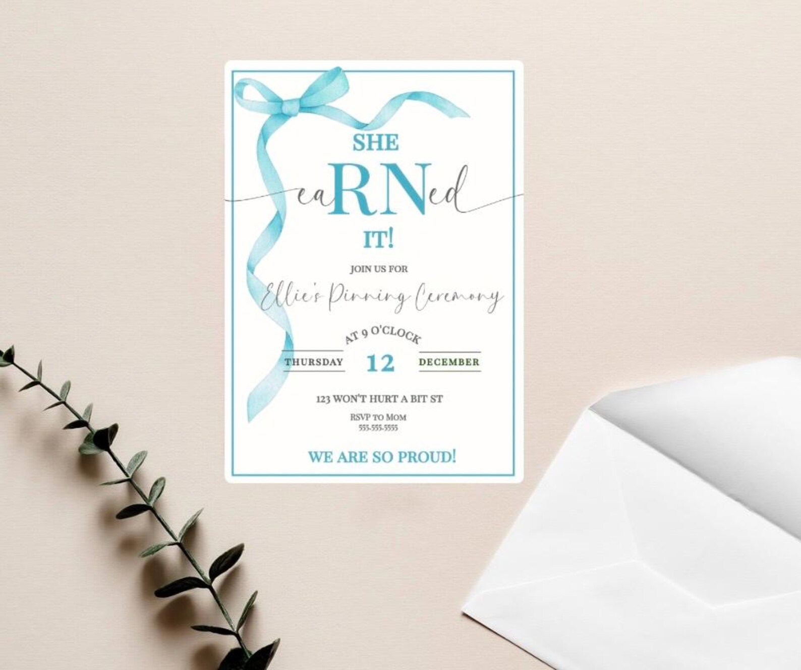 Nurse Pinning Ceremony Invitation RN Grad Party RN Graduation ...