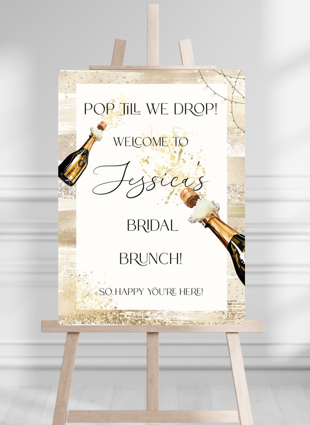 Pop the Champagne She's Changing Her Last Name- Champagne Shower ...