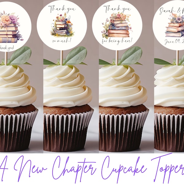 Book Cupcake Topper - Etsy