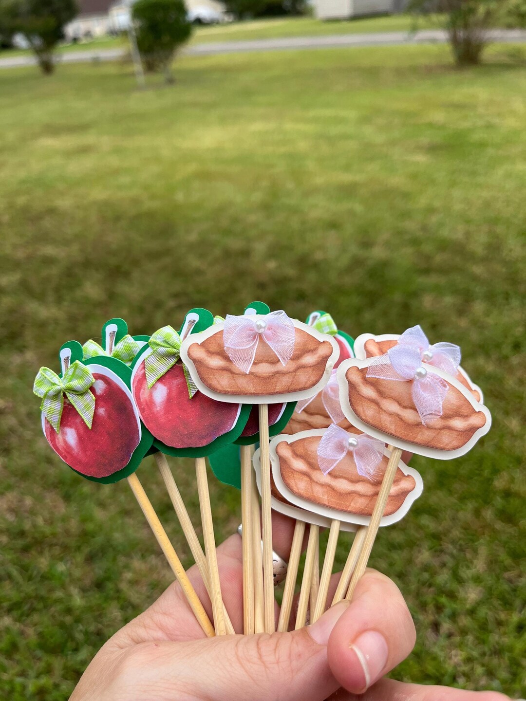 Cutie Pie Baking Birthday Cupcake Toppers Apple Party Decor Sweet as ...