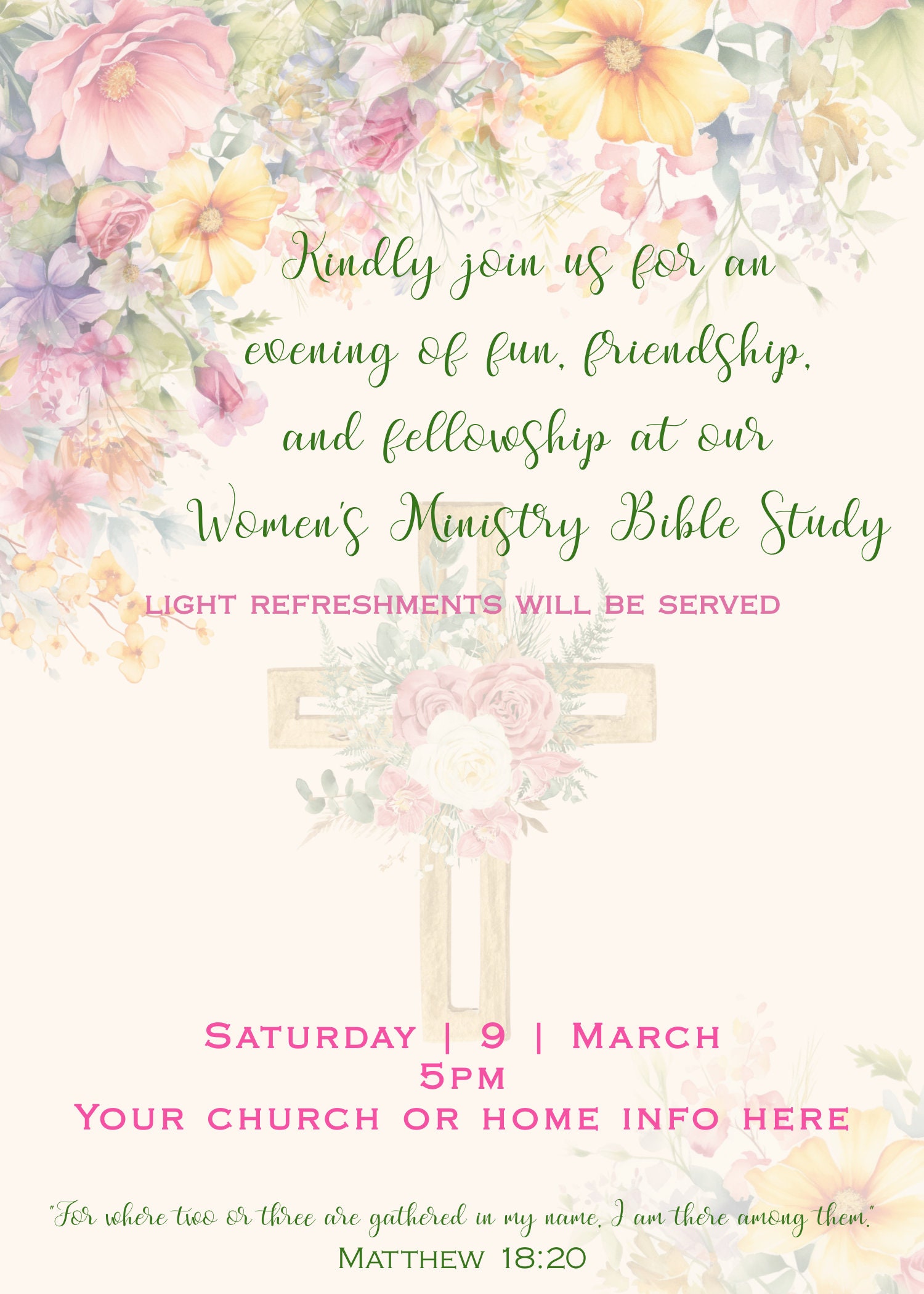 Women's Ministry Invite Women's Bible Study Invitation Bible Study for ...