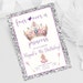Forever A Princess Invitation- Four Ever Princess Birthday- 4th ...