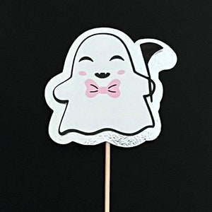 Cute Ghost Cupcake Toppers Girly Halloween Ghost Party Decor Custom ...