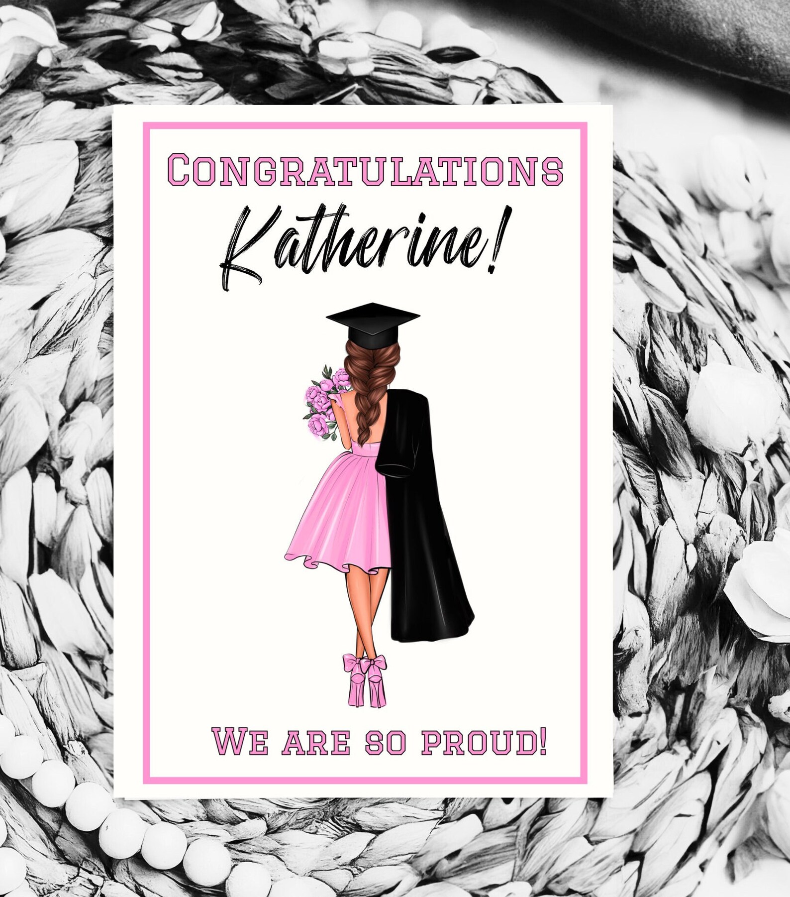 Graduation Congratulations Card for Girl 2024 Graduation Card Brown ...