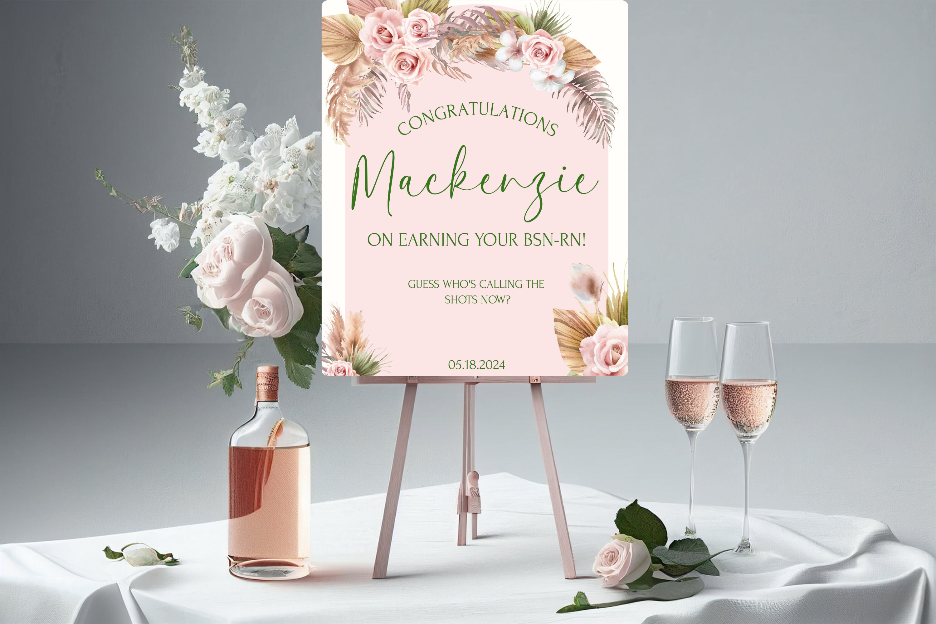 Nursing Grad Party Boho Welcome Sign Medical Graduation Welcome Poster ...