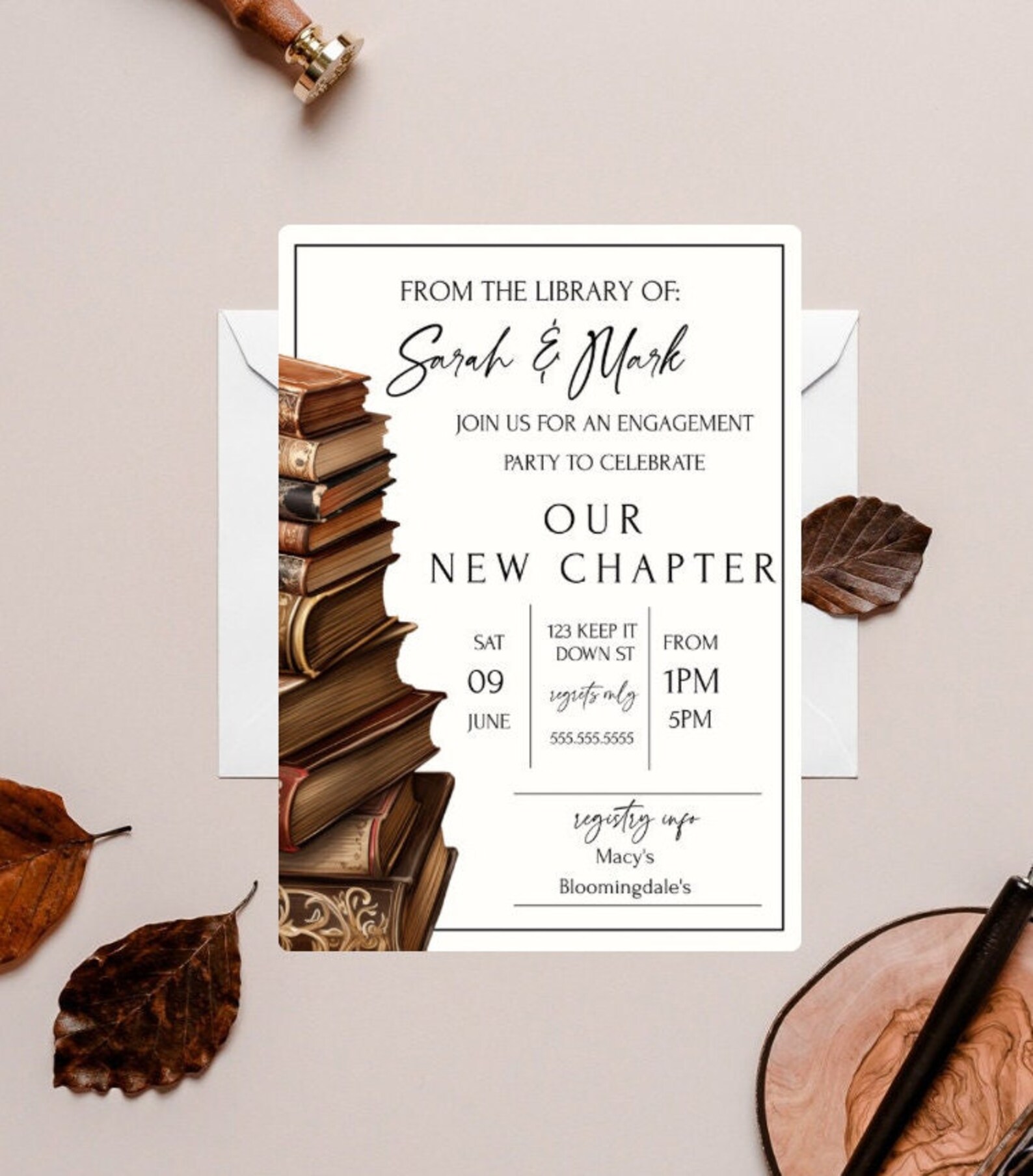 New Chapter Bridal Shower Invite A New Chapter Begins Book Theme Co Ed ...