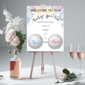 Golf Gender Reveal Printable Welcome Sign- Editable Welcome Poster ...