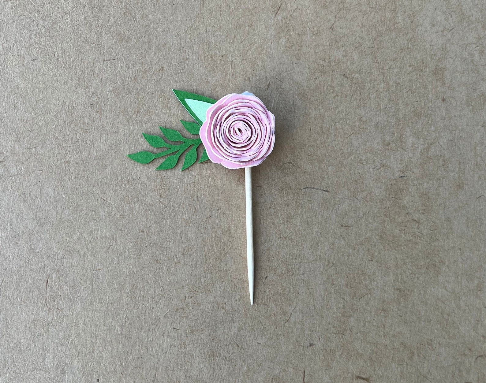 Pink Rose Cupcake Toppers Baby in Bloom Custom Birthday Bridal Cupcake ...