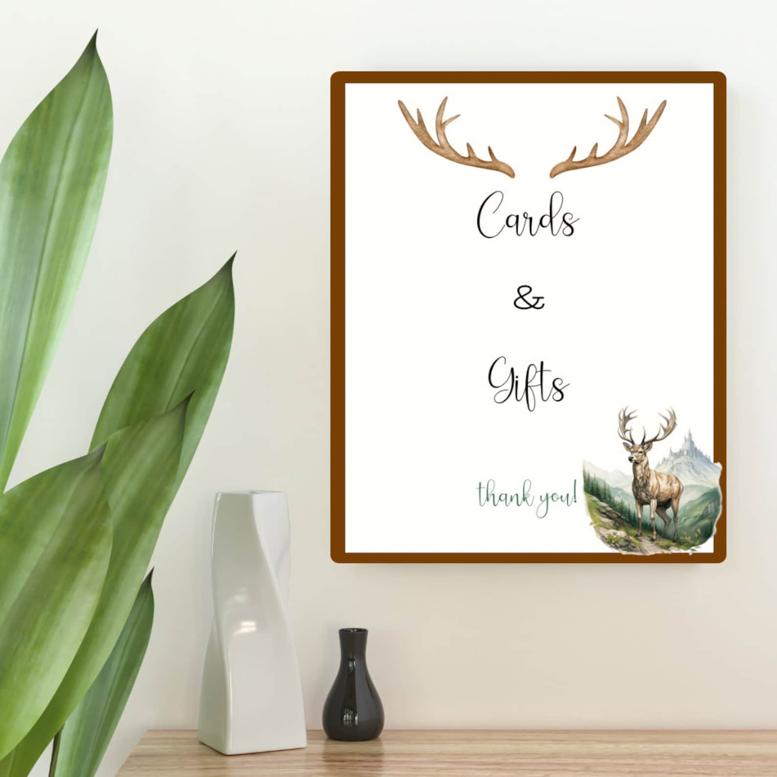 New Little Hunter on the Way Buck Hunting Sign Baby Shower Cards and ...