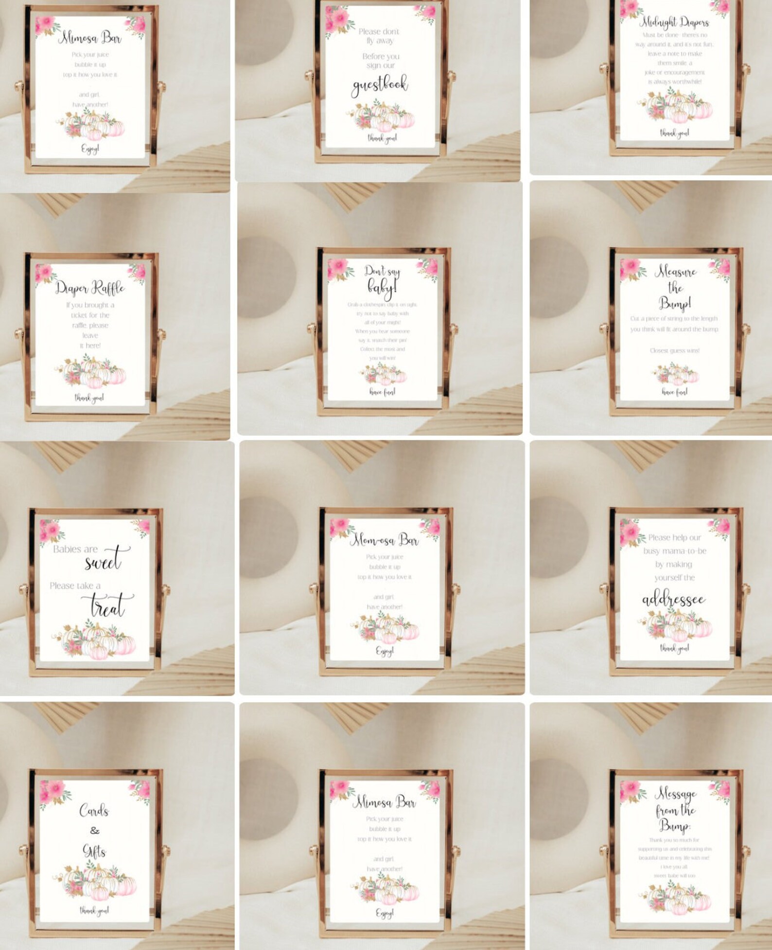 Pink New Little Pumpkin on the Way Guess the Due Date Sign Guess Baby's ...