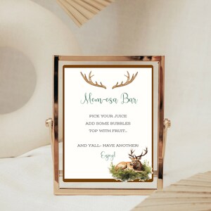 New Little Hunter Shower Deer Hunting Decor Baby Sign Bundle- Guestbook ...