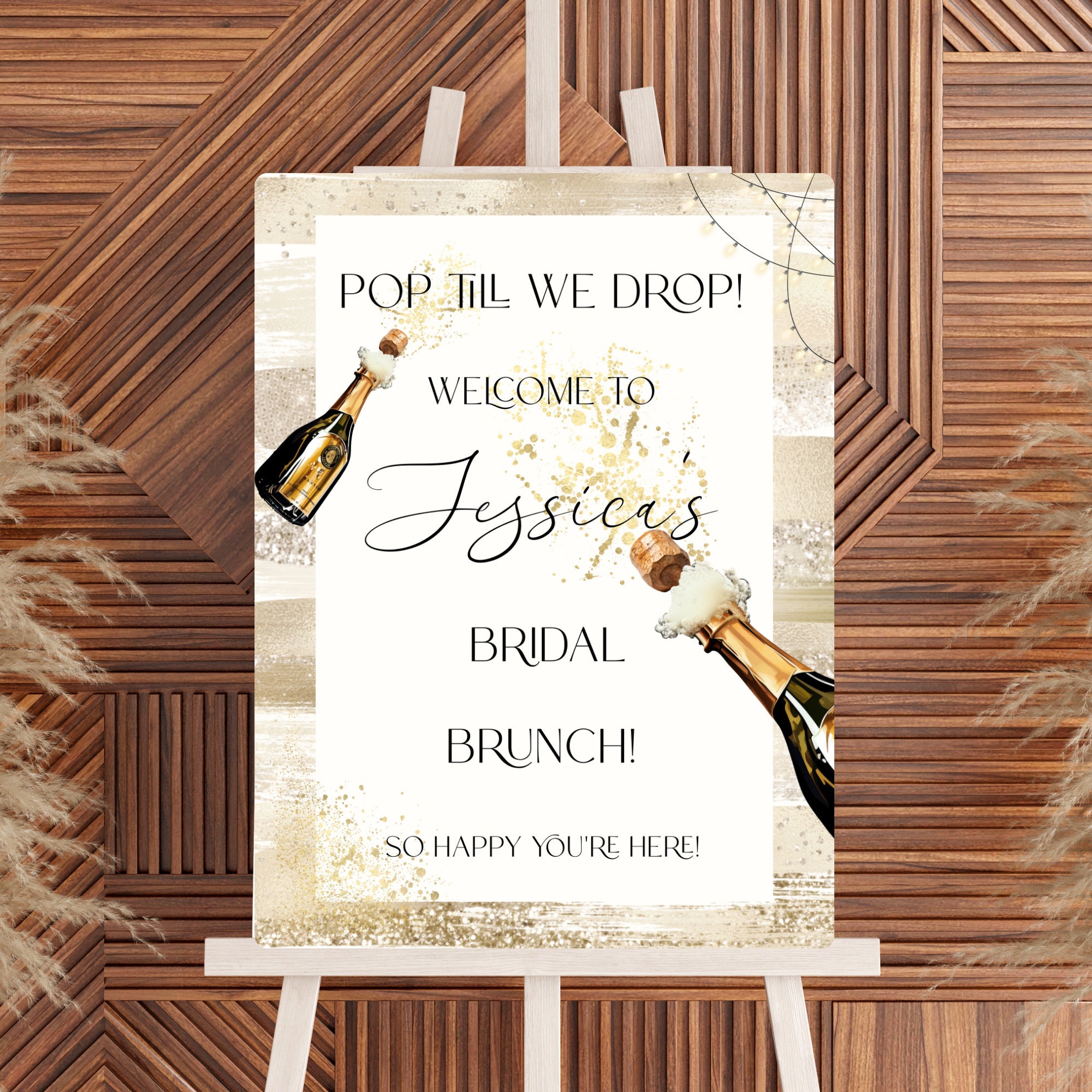 Pop the Champagne She's Changing Her Last Name Champagne Shower Welcome ...