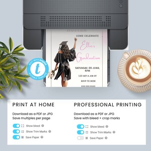 Black Girl Graduate Hotter by One Degree Grad Invite- African American ...