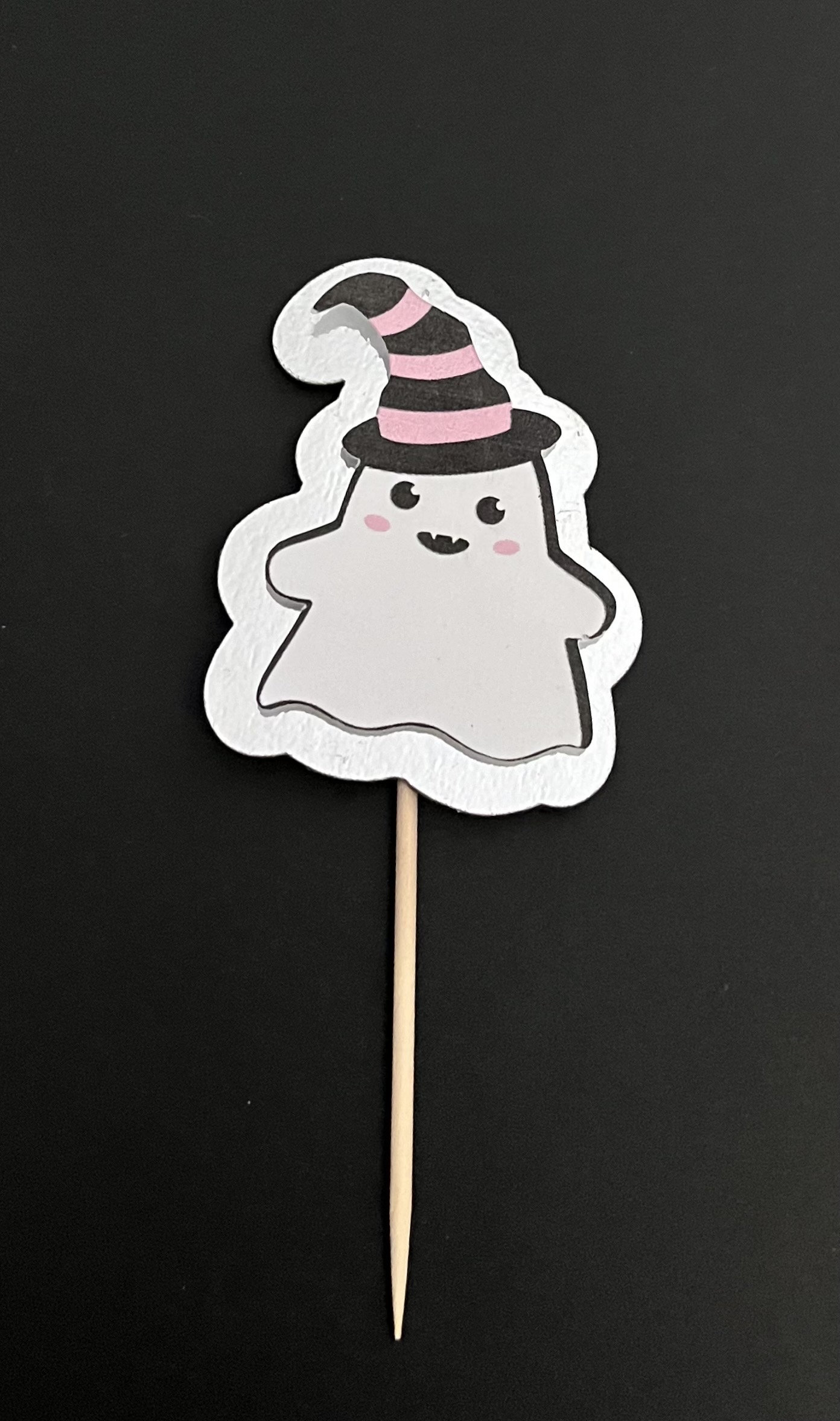 Cute Ghost Cupcake Toppers Girly Halloween Ghost Party Decor Custom ...