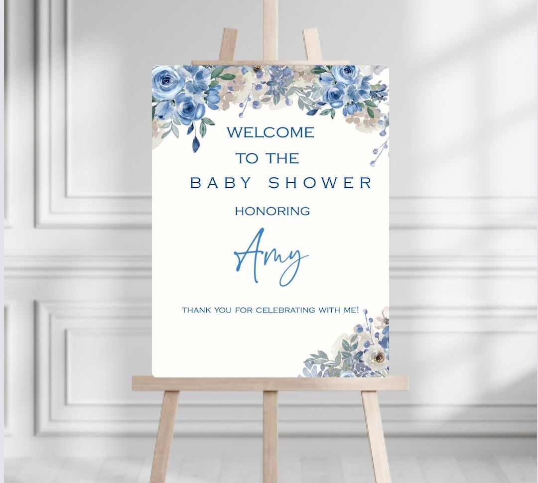 Baby in Bloom Welcome Sign- Baby in Bloom Baby Shower Welcome Sign ...