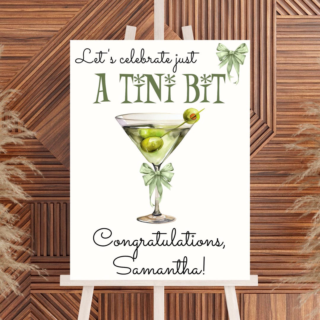 Cocktail Party Decor Martini Welcome Sign Happy Hour Entrance ...