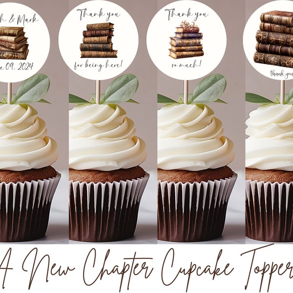 Book Cupcake Topper - Etsy