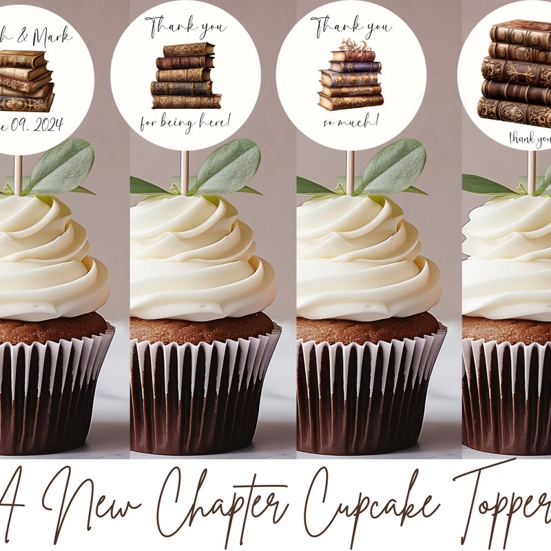 Book Cupcake Topper - Etsy