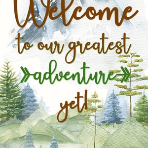 Our Greatest Adventure Baby Shower Sign Bundle You Are Our Greatest ...