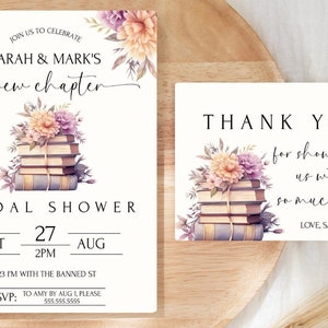 Advice and Wishes New Chapter Begins Couples Bridal Shower Book Library ...