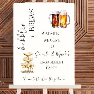 Bubbles and Brews Before I Do's Custom Printable Bar Sign Shower Decor ...