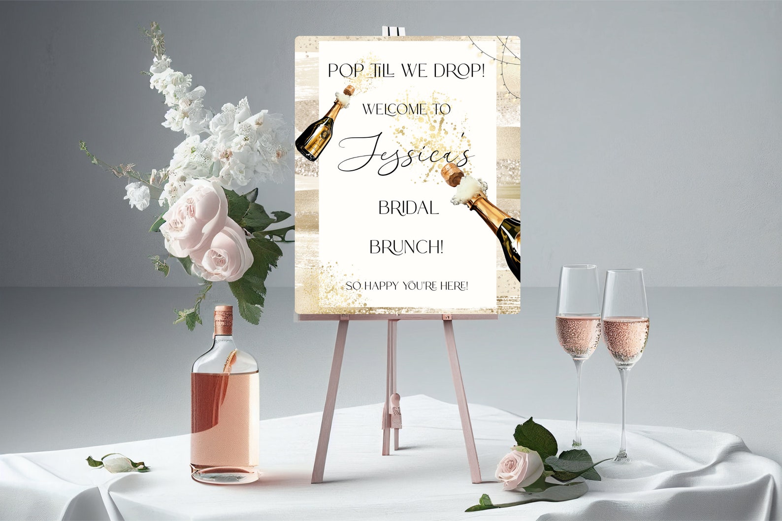 Pop the Champagne She's Changing Her Last Name- Champagne Shower ...