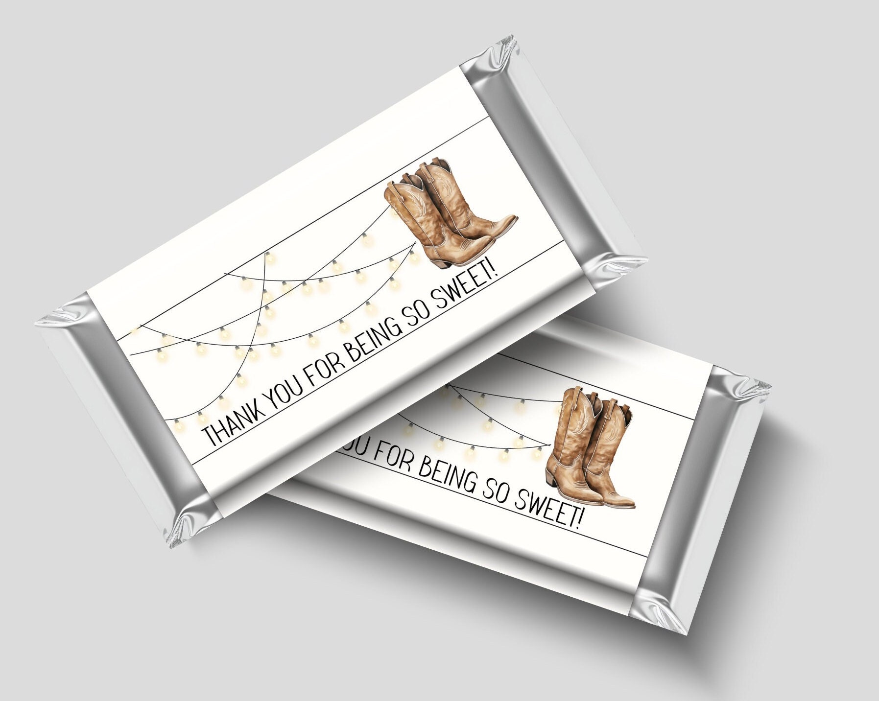 Boots and Bubbly Bridal Shower Favors- Engagement Chocolate Bar ...