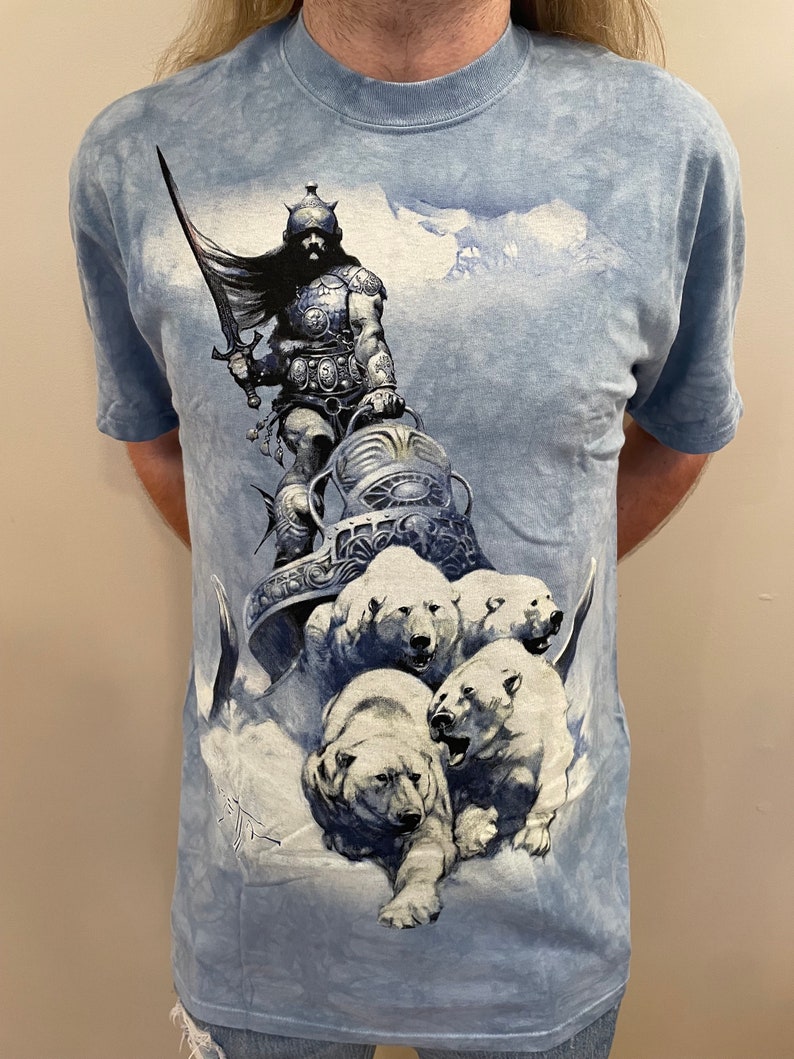 Frank Frazetta Silver Warrior T-shirt - Etsy