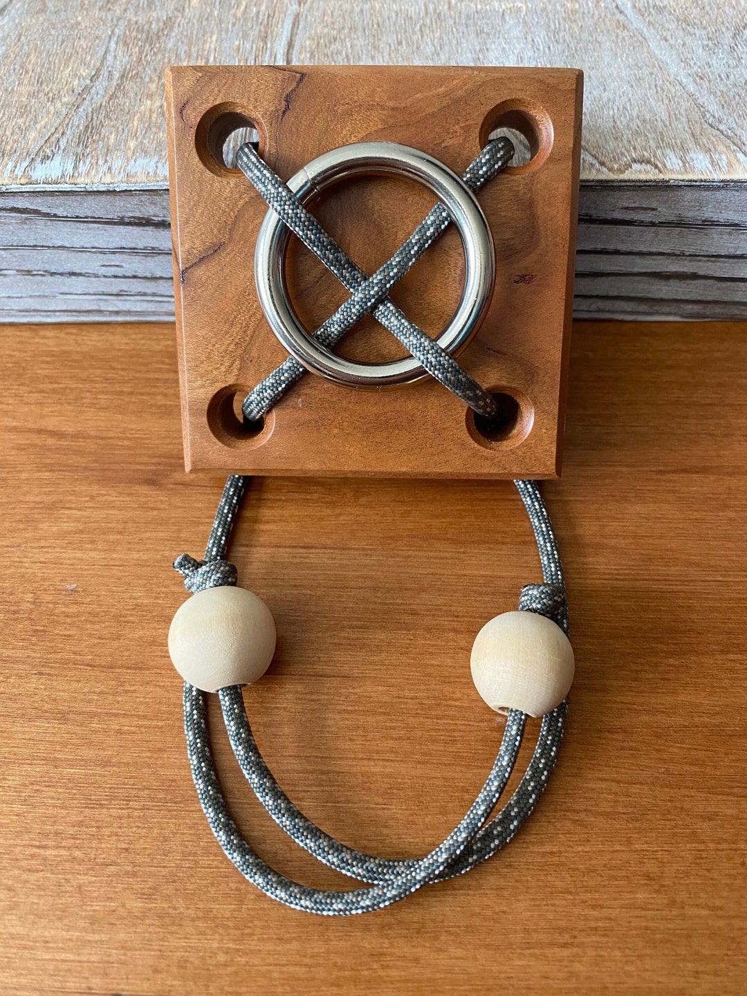 Rope and Ring Wood Brainteaser Game - Etsy