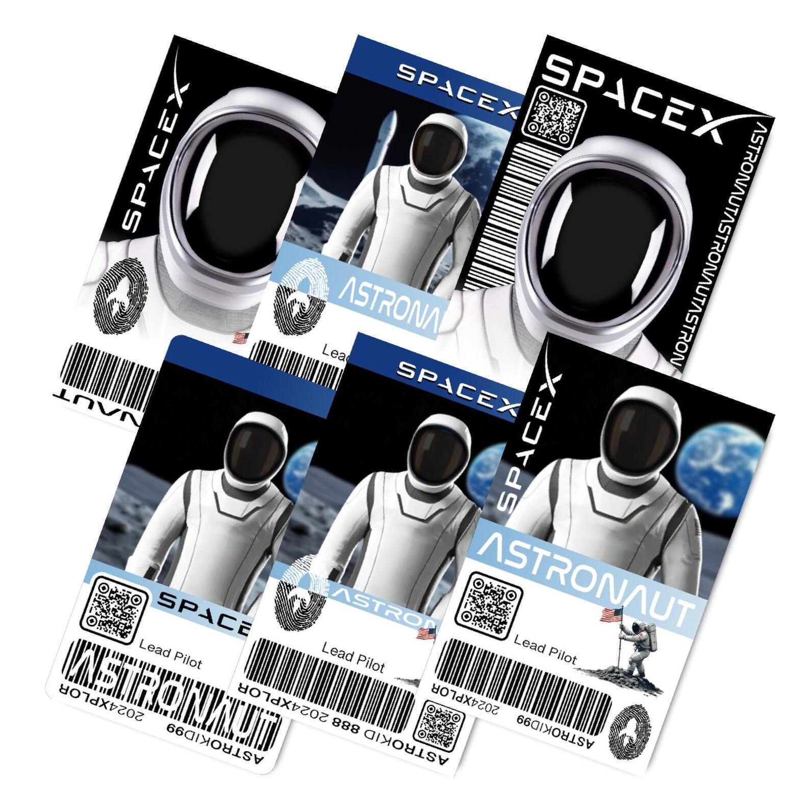 Editable Spacex Astronaut ID Badge Template: Cosplay Party Sticker (6 ...