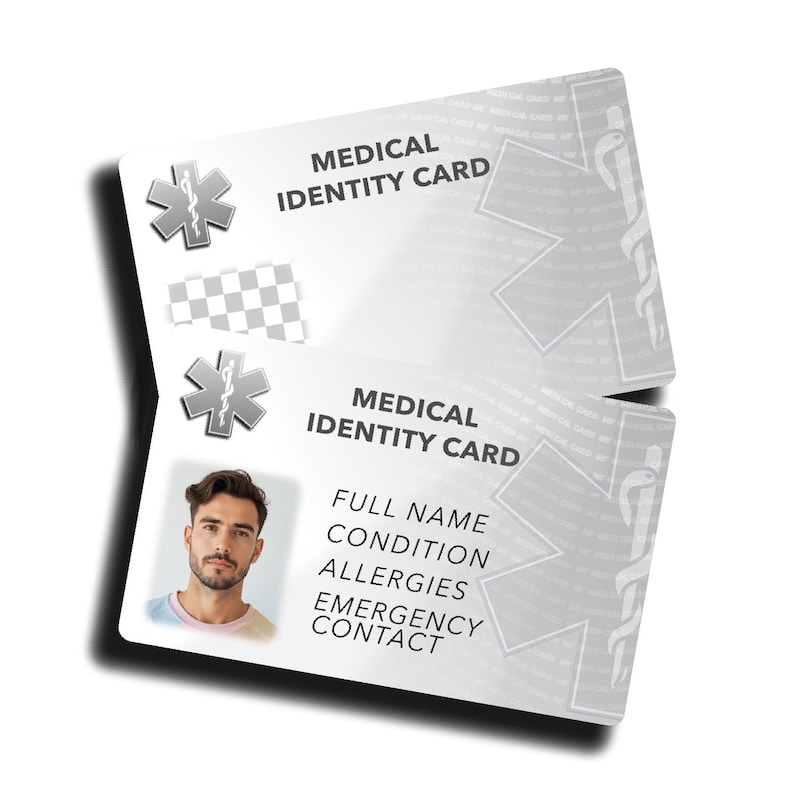 Editable Medical ID Card Template: Printable PNG Badge (commercial Use ...
