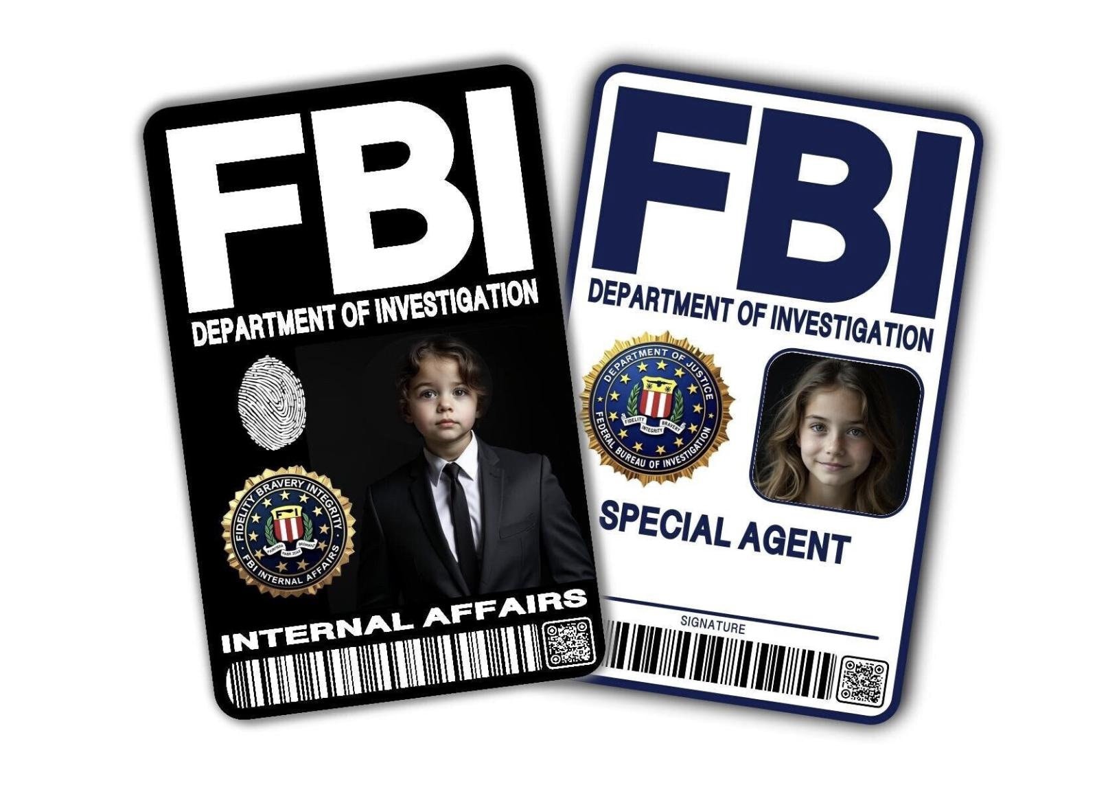 Editable Child FBI Badge Template: 9 PNG Files, Instant Download + Free ...