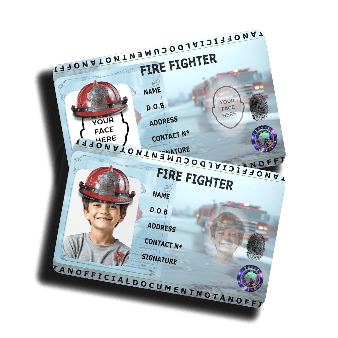 Editable Kids Firefighter Badge ID Templates: 9 Printable Party ...
