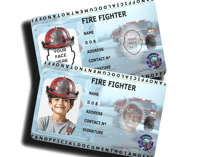 Editable Kids Firefighter Badge ID Templates: 9 Printable Party ...