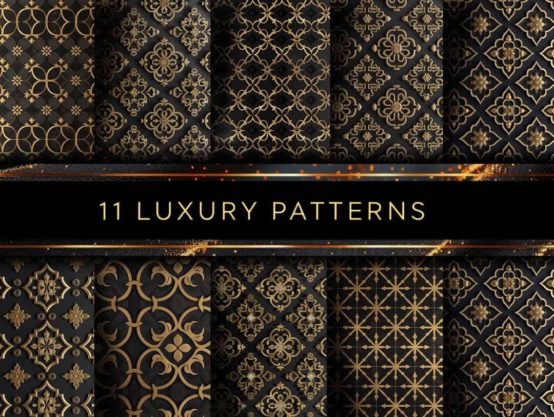 Luxury Digital Paper Set of Luxury Seamless Patterns Artwork 11 X A3 ...