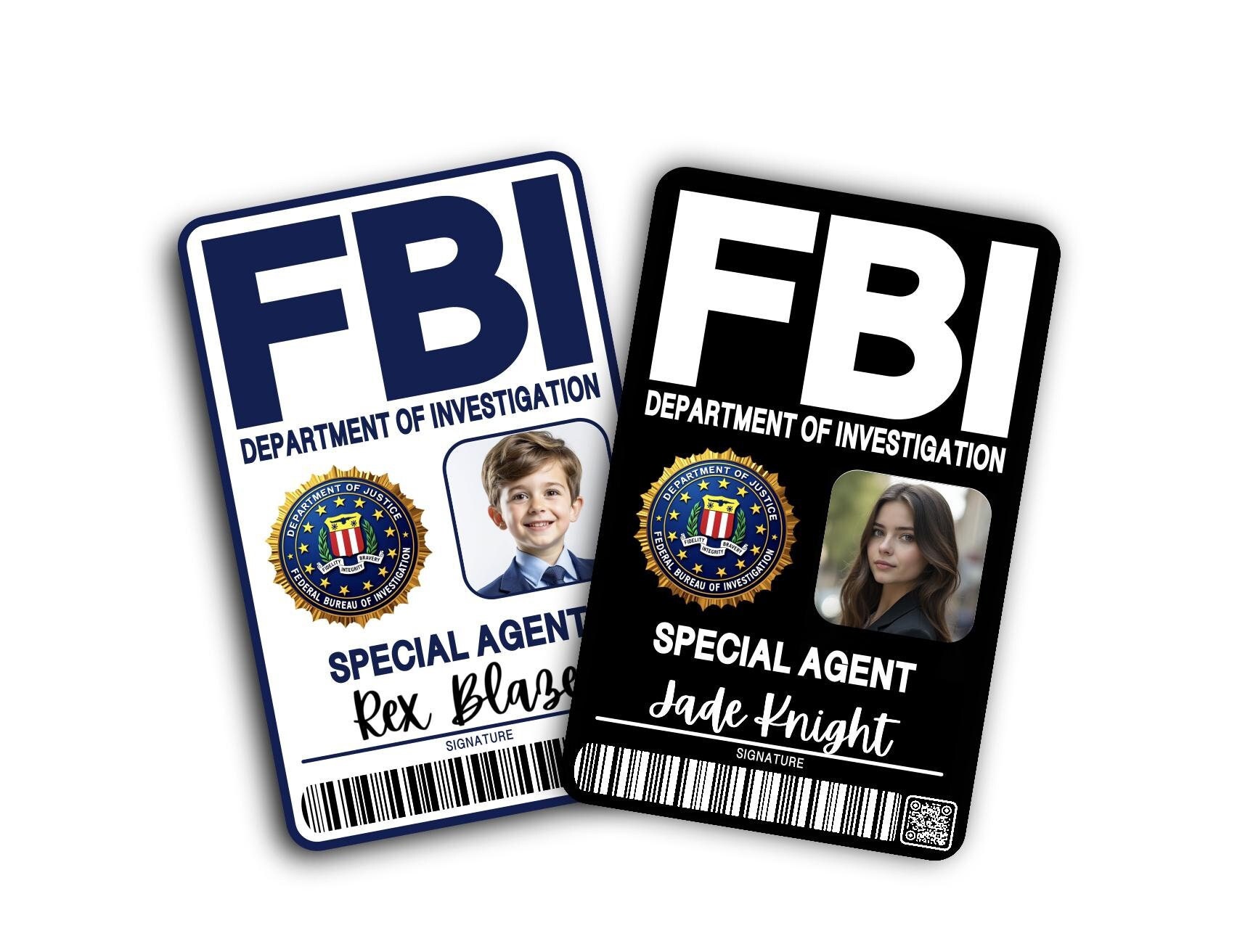 Editable Child FBI Badge Template: 9 PNG Files, Instant Download + Free ...