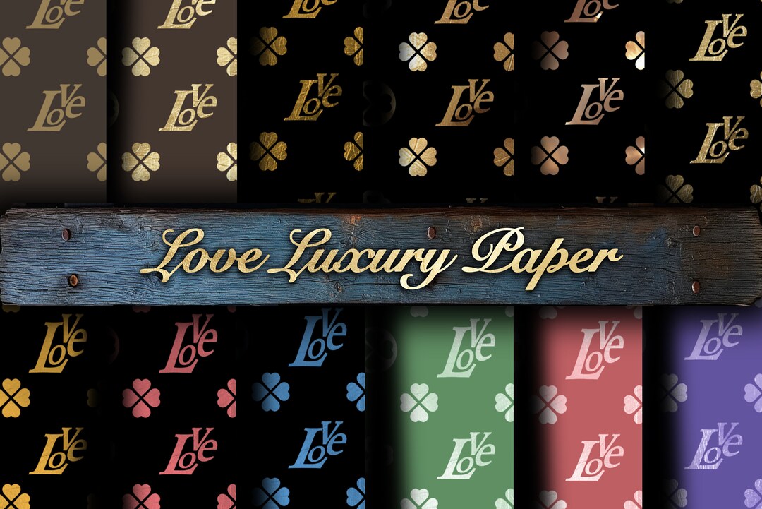Luxury Love Digital Paper Set of Luxury Seamless Patterns Artwork 16 ...