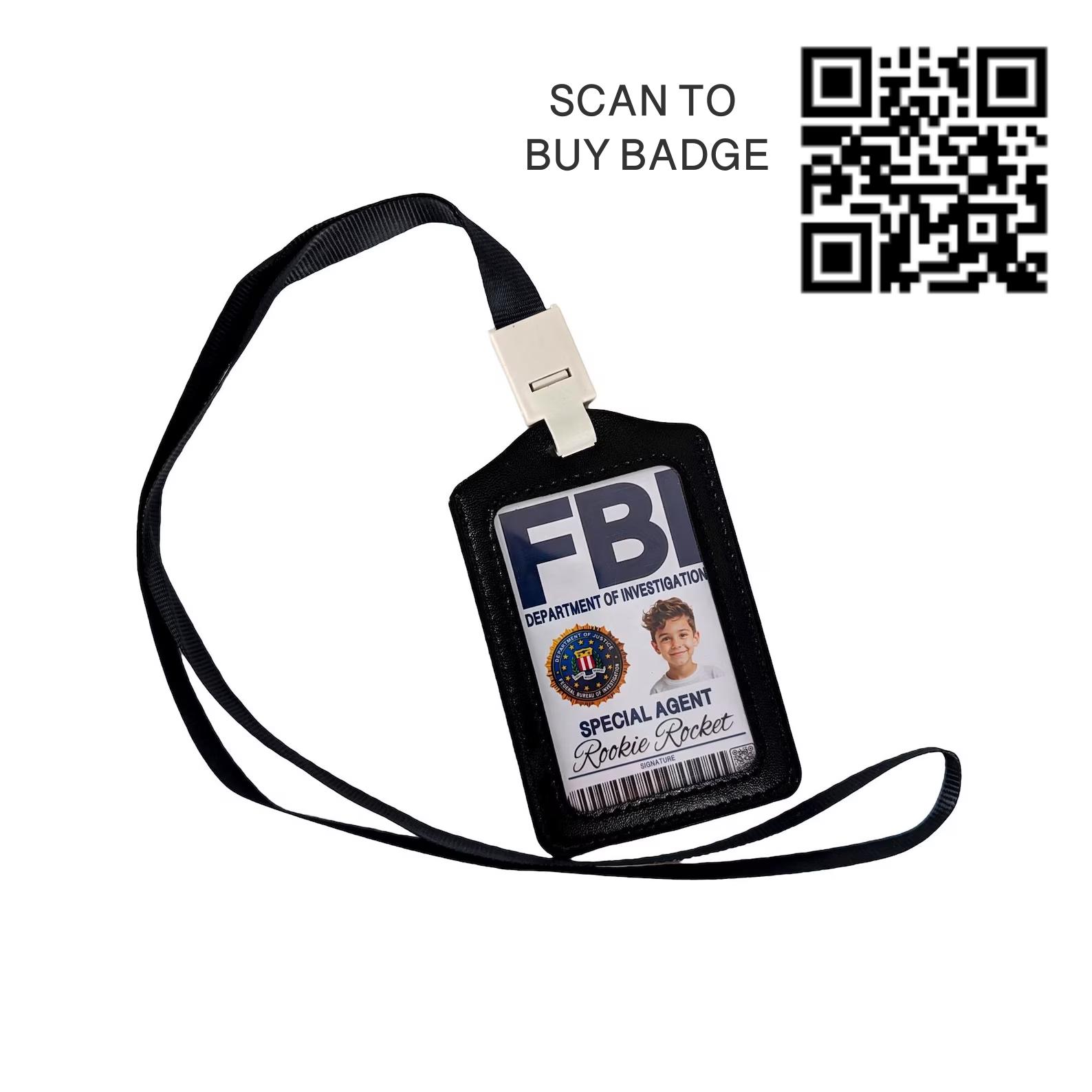 Kids' Cosplay FBI Badge: Editable ID Template (9 PNG - Instant Download ...