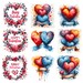 Valentine Day Mix Clipart Set, 33 Assorted Valentine Day Clipart ...