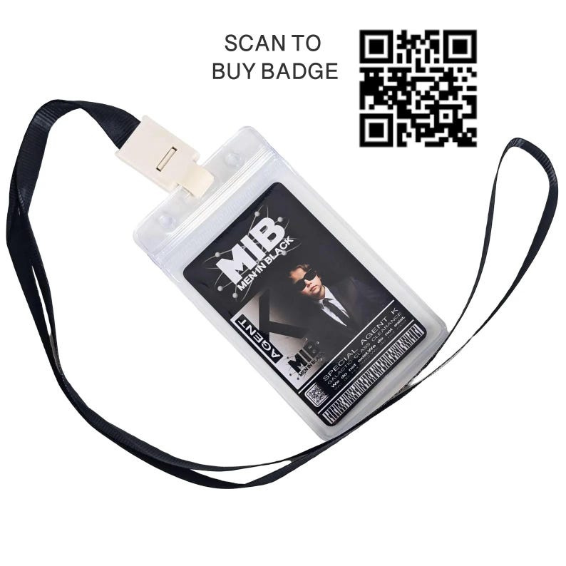 Men in Black ID Badge: MIB Costume Cosplay Prop (printable PDF) - Etsy