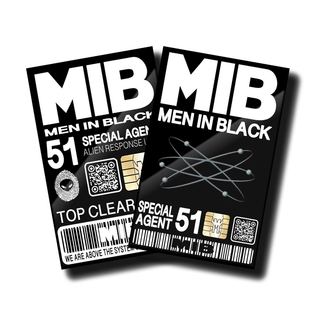 MIB Special Agent Men in Black 6X ID Badge Card Halloween Cosplay ...