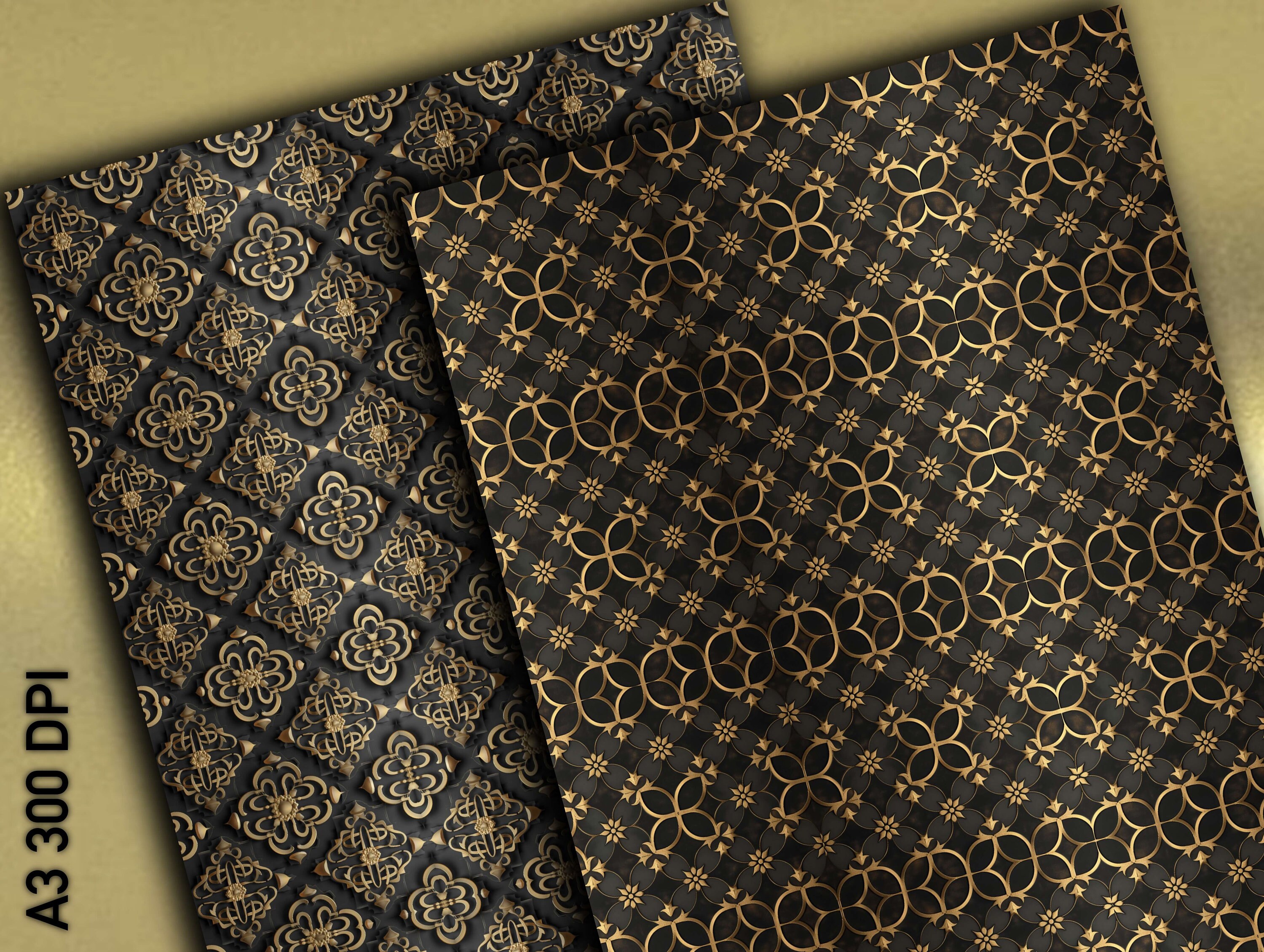 Luxury Digital Paper Set of Luxury Seamless Patterns Artwork 11 X A3 ...