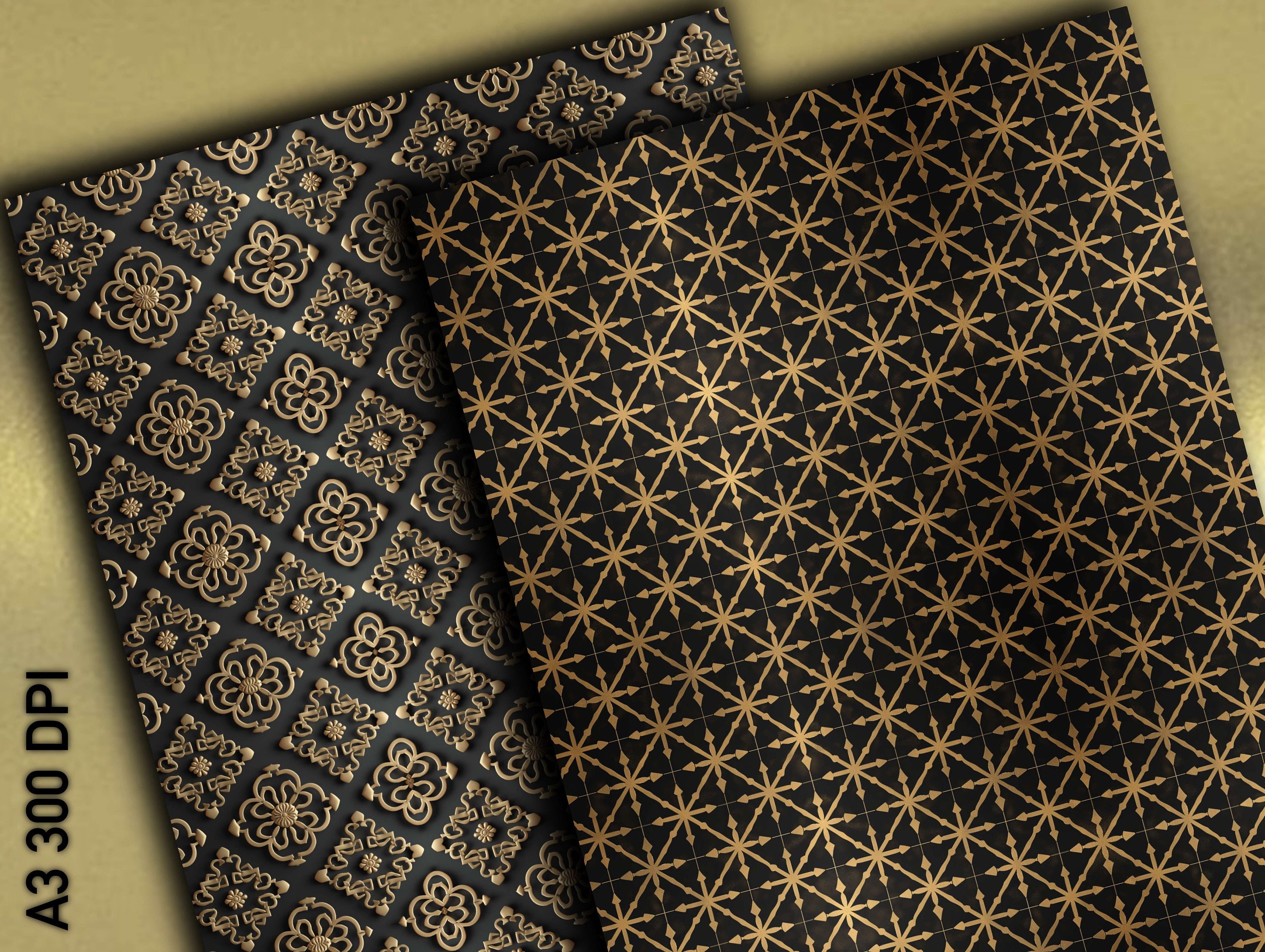 Luxury Digital Paper Set of Luxury Seamless Patterns Artwork 11 X A3 ...